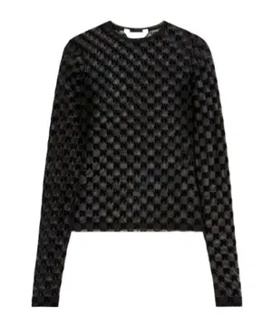 Palm Angels Monogram Pattern Semi-sheer Top