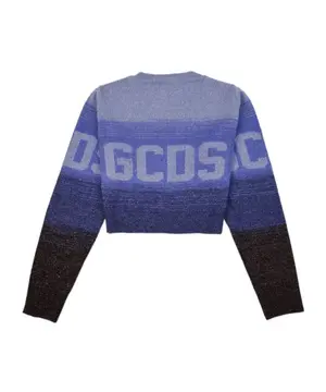 Gcds Intarsia-knit Logo Cropped Jumper