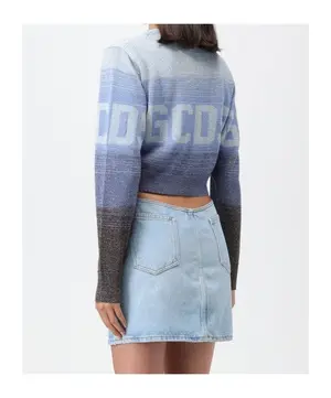 Gcds Intarsia-knit Logo Cropped Jumper