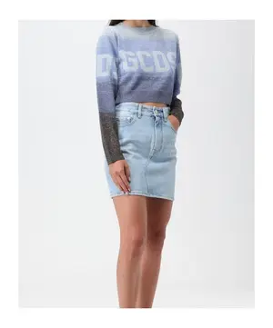 Gcds Intarsia-knit Logo Cropped Jumper
