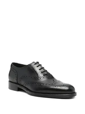 Corneliani Brogue Detail Leather Lace-up Shoes