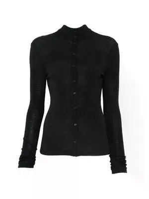 ALYSI Button-up Turtleneck Sweater