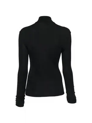 ALYSI Button-up Turtleneck Sweater