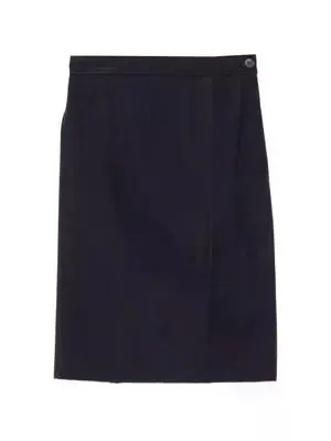 Saint Laurent 1980s Wool Wrap Skirt