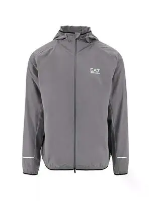 EA7 Ventus 7 Logo-print Zip-up Hooded Jacket