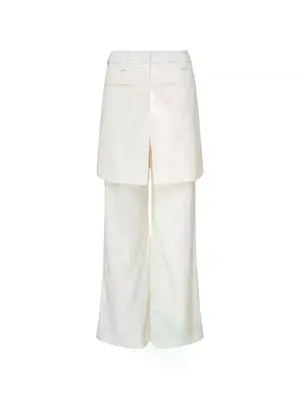 CLUB21 COLLECTION Lila Layered-design Trousers - Neutrals