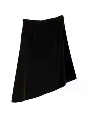 Saint Laurent Asymmetric Velvet A-line Skirt