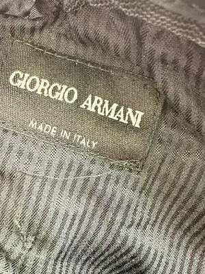 Giorgio Armani Pleated Corduroy Trousers - Black