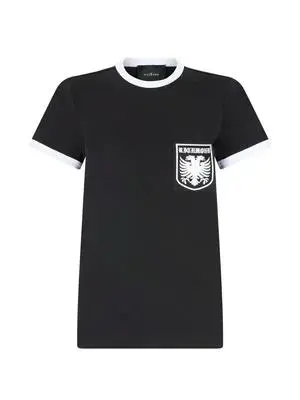 John Richmond Logo-patch Ringer T-shirt - Black