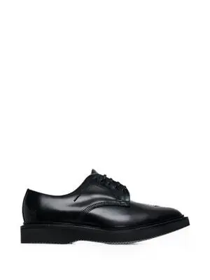 Comme Des Garçons Embroidered Leather Shoes - Black