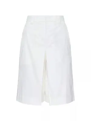 CLUB21 COLLECTION Ines Inverted-pleat Stretch-design Trousers - White