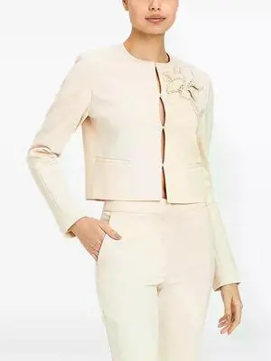 TWINSET Floral-appliqué Cropped Jacket