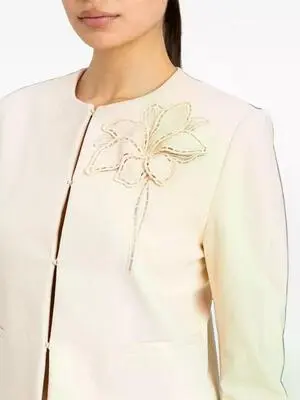 TWINSET Floral-appliqué Cropped Jacket