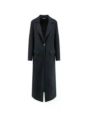 HEVO Single-breasted Notched-lapels Coat - Grey