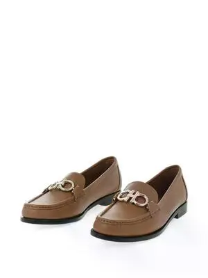 FERRAGAMO Gancini-plaque Leather Loafers