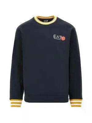EA7 Graphic Series Logo-print Sweatshirt - Blue