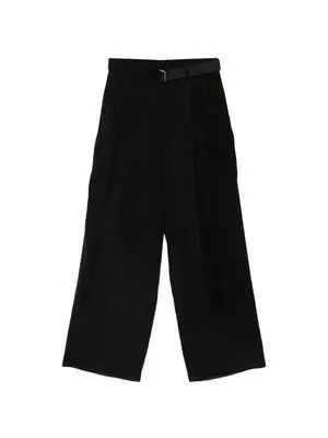 Sacai Belted Pleated Wide-leg Trousers