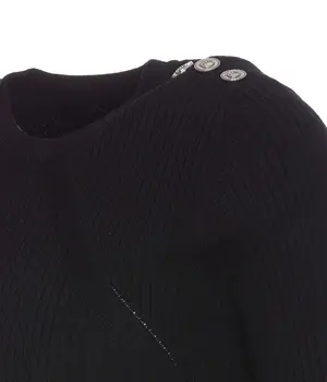 Pinko Love Birds-embossed Studded Crewneck Jumper