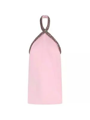 Retrofete Sabry Crystal-embellished Halterneck Dress