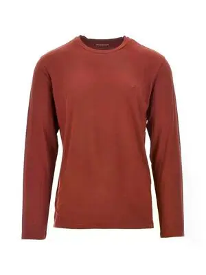 EA7 Logo-print Long-sleeve T-shirt - Red