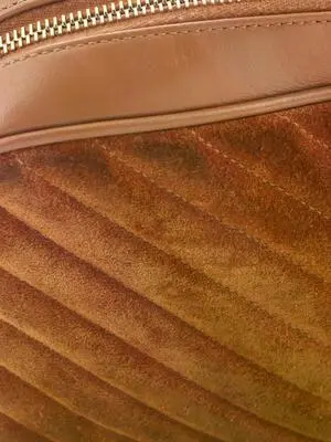 Saint Laurent Lou Camera Bag Matelasse Chevron Suede Small Crossbody Bag