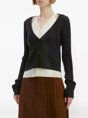 B+AB Ribbed Layered Cardigan