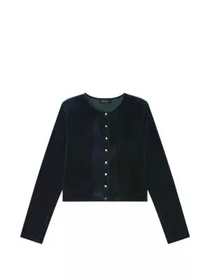 TOUT A COUP Velvet Press-stud Cardigan