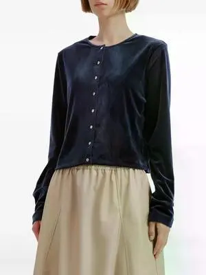 TOUT A COUP Velvet Press-stud Cardigan