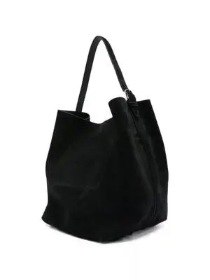 TOTEME Belted Suede Tote Bag - Black
