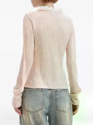 TOUT A COUP Ruffled Tie-fastening Top