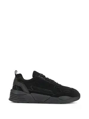 EA7 Embossed Logo Panel Sneakers - Black
