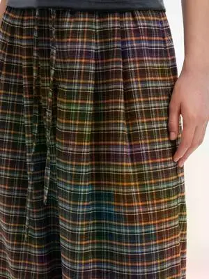 TOUT A COUP Check-pattern Wide-leg Trousers