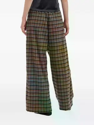 TOUT A COUP Check-pattern Wide-leg Trousers