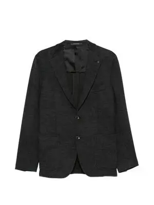Tagliatore Notched-lapel Single-breasted Blazer - Grey