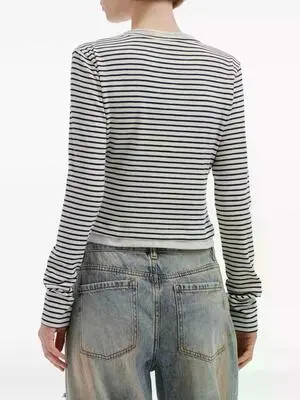 TOUT A COUP Striped Long-sleeve Top