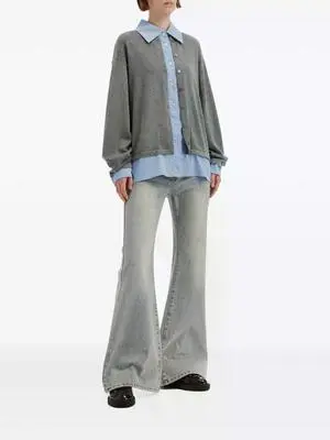 B+AB Layered Striped-trim Cardigan