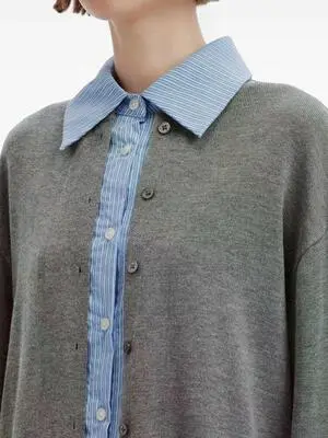 B+AB Layered Striped-trim Cardigan