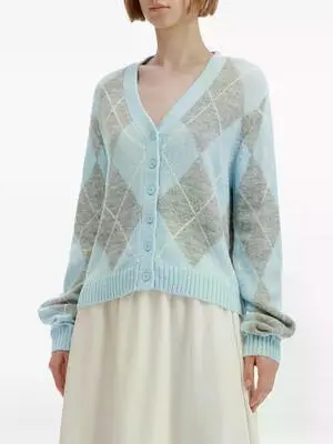 B+AB Argyle Knit Cardigan