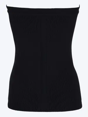 Rick Owens Strapless Knitted Bandeau Top