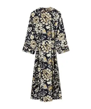 La DoubleJ Floral-print Wrap Midi Dress