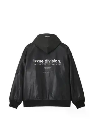 Izzue Hooded Faux-leather Jacket