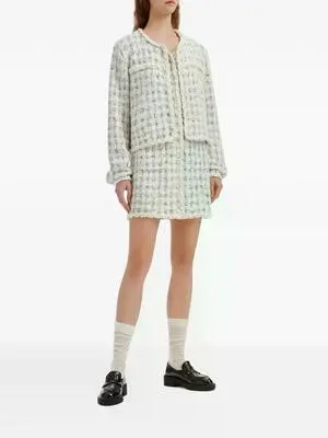 B+AB Tweed Frayed Cardigan