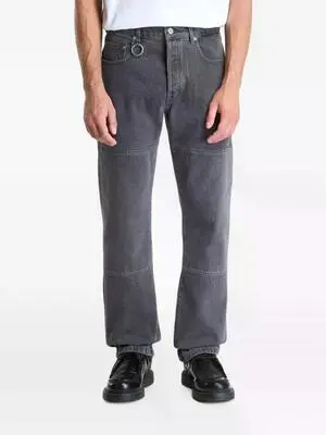 Études Studio Corner Panelled Metal-ring Jeans - Grey
