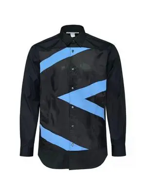 Comme Des Garçons Geometric-panelled Long-sleeve Shirt