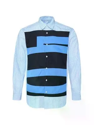 Comme Des Garçons Striped Panelled Shirt
