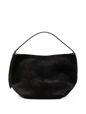TOTEME Belted Suede Tote Bag - Black