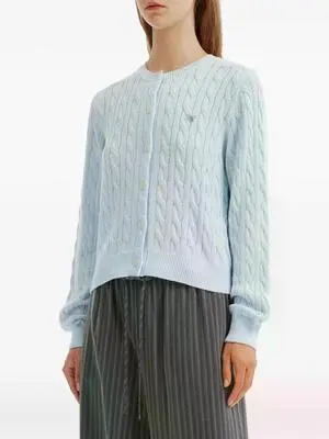 B+AB Cable-knit Bow-detail Cardigan