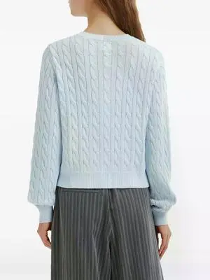 B+AB Cable-knit Bow-detail Cardigan