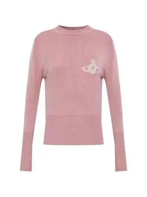 VIVIENNE WESTWOOD Orb-motif Crew-neck Sweater - Pink