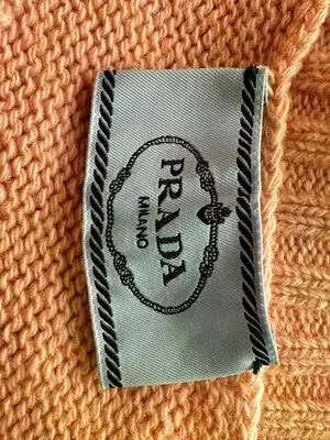 Prada Heart Motif Knit Crew Neck Sweater